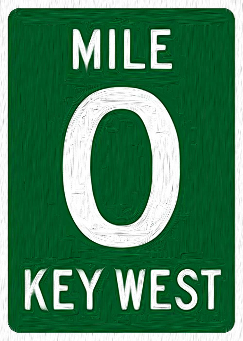 A Key West Art Gallery - Mile 0 Sign – Backyards of Key West Gallery