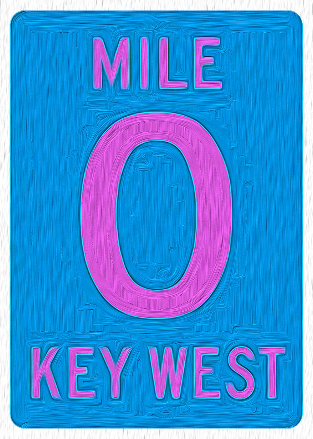 A Key West Art Gallery - Mile 0 Sign – Backyards of Key West Gallery