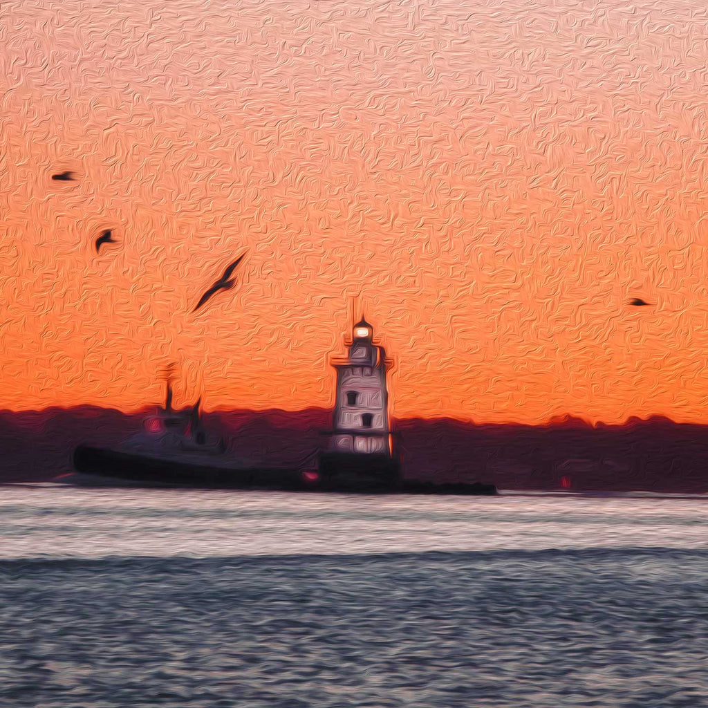Coastal Elegance - Conimicut Lighthouse Canvas Art (Rhode Island ...