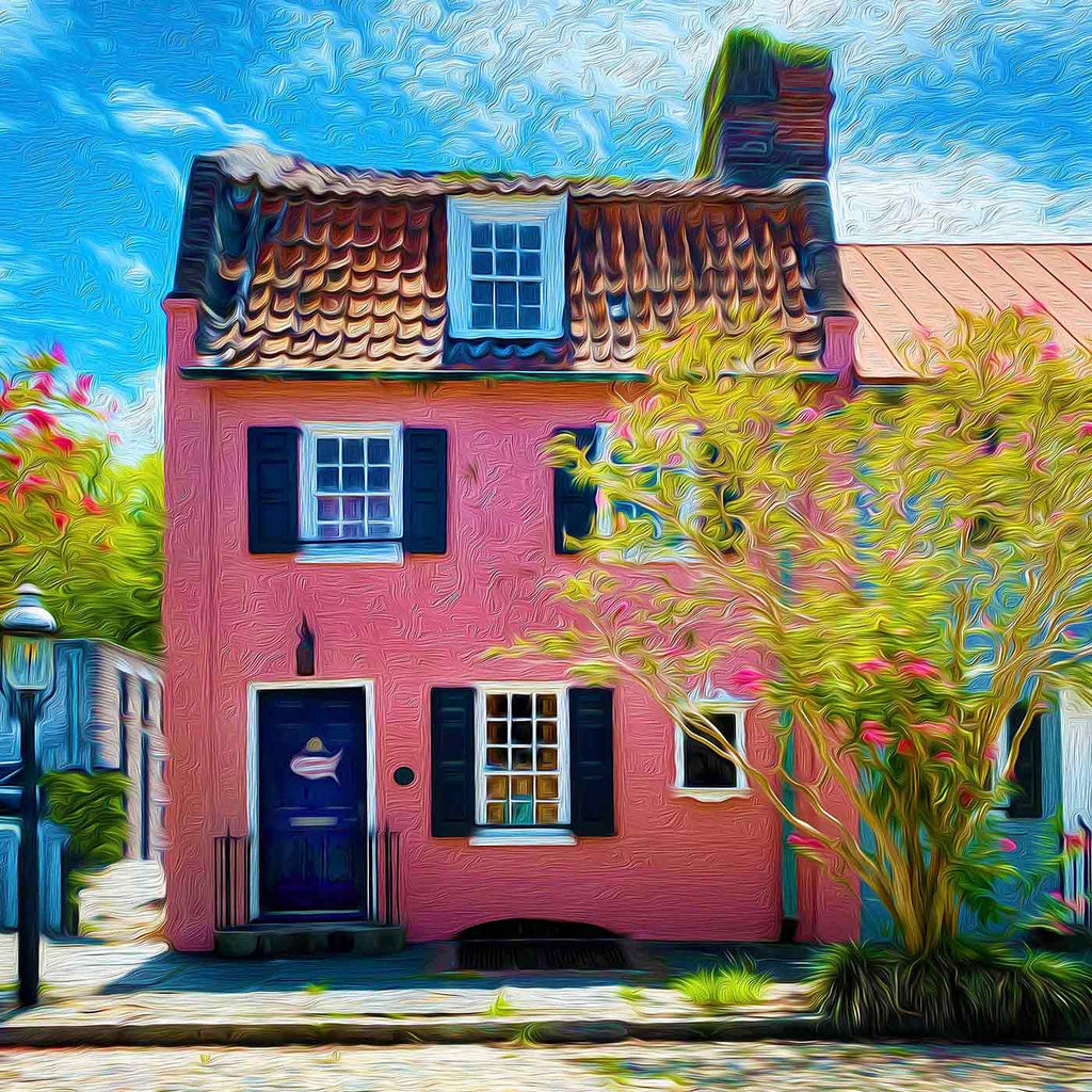 First House - Charleston Sunset Coastal Art – Backyards of Key West Gallery