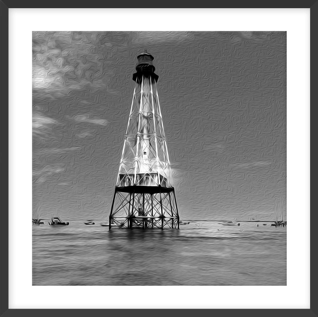 Alligator Reef Lighthouse – Black & White Edition – Backyards of Key ...