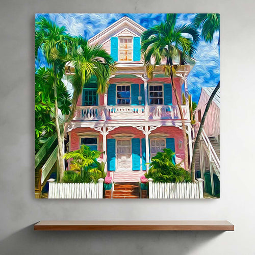 Key West Pink House | A Backyards of Key West Art Gallery – Backyards ...