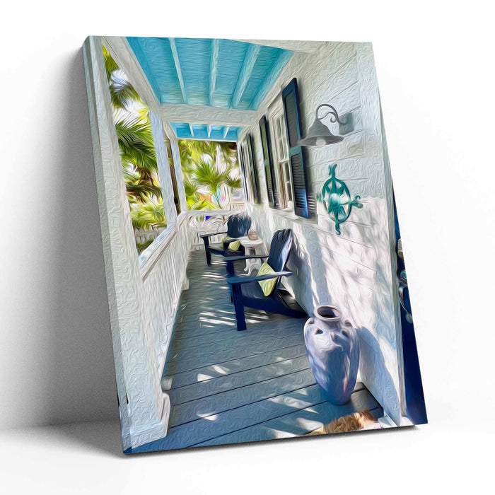 Key West Porch - Giclee Prints on Canvas | A Backyards of Key West Art ...
