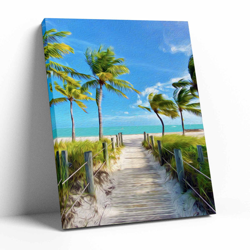 Stairway 11 Key West Beach with Boardwalk - Affordable Canvas Prints ...