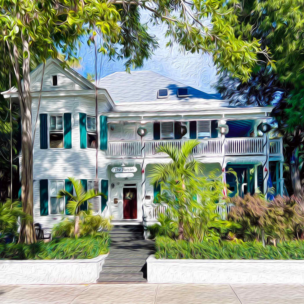 The Banyan Resort Canvas Print - Key West Art Gallery – Backyards of ...