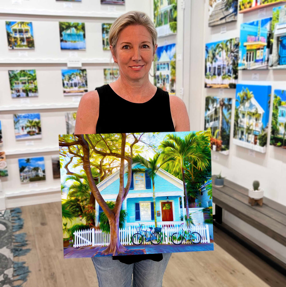 Baby Blue House | A Backyards of Key West Art Gallery – Backyards of ...