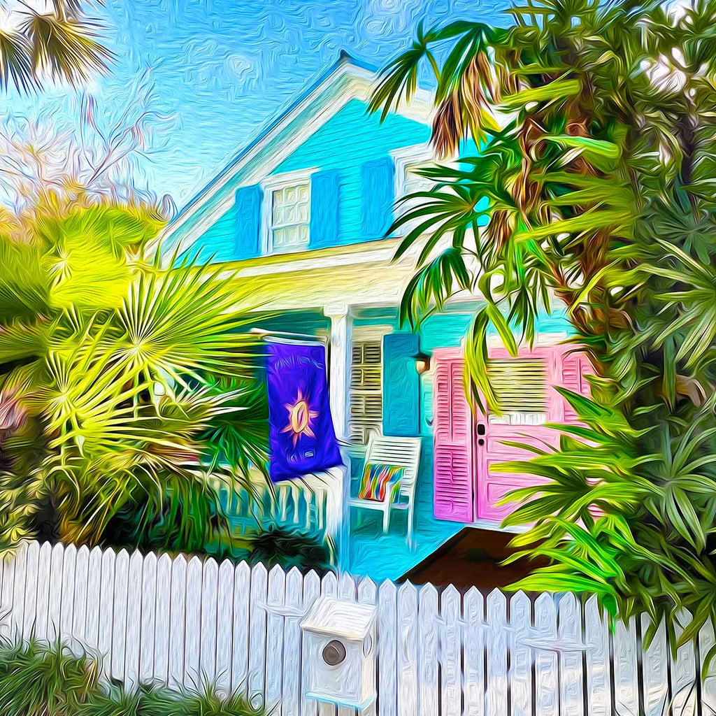 Colorful Key West Home | A Backyards of Key West Art Gallery ...