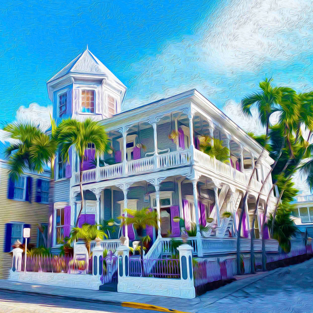 The Artist House canvas print | A Backyards of Key West Art Gallery ...