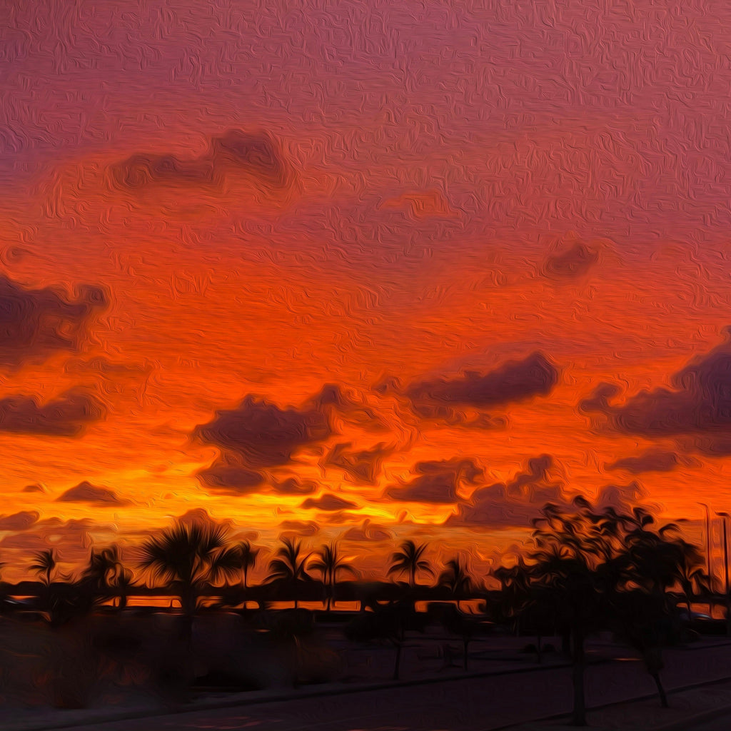 Key West Sunset Art on Canvas – Backyards of Key West Gallery