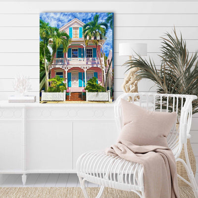 Key West Pink House | A Backyards of Key West Art Gallery – Backyards ...