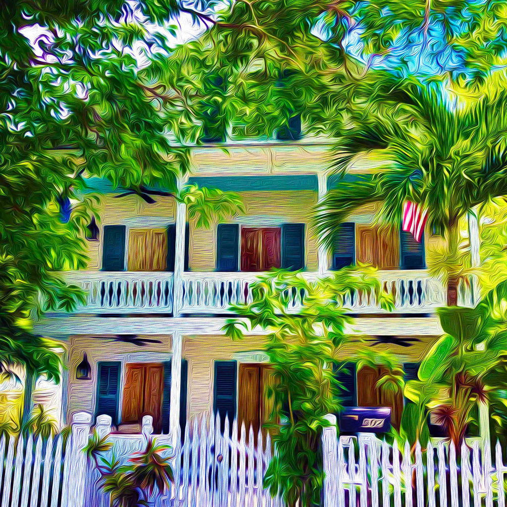 A Key West Art Gallery - Wavy Trees Key West Home on Canvas – Backyards ...